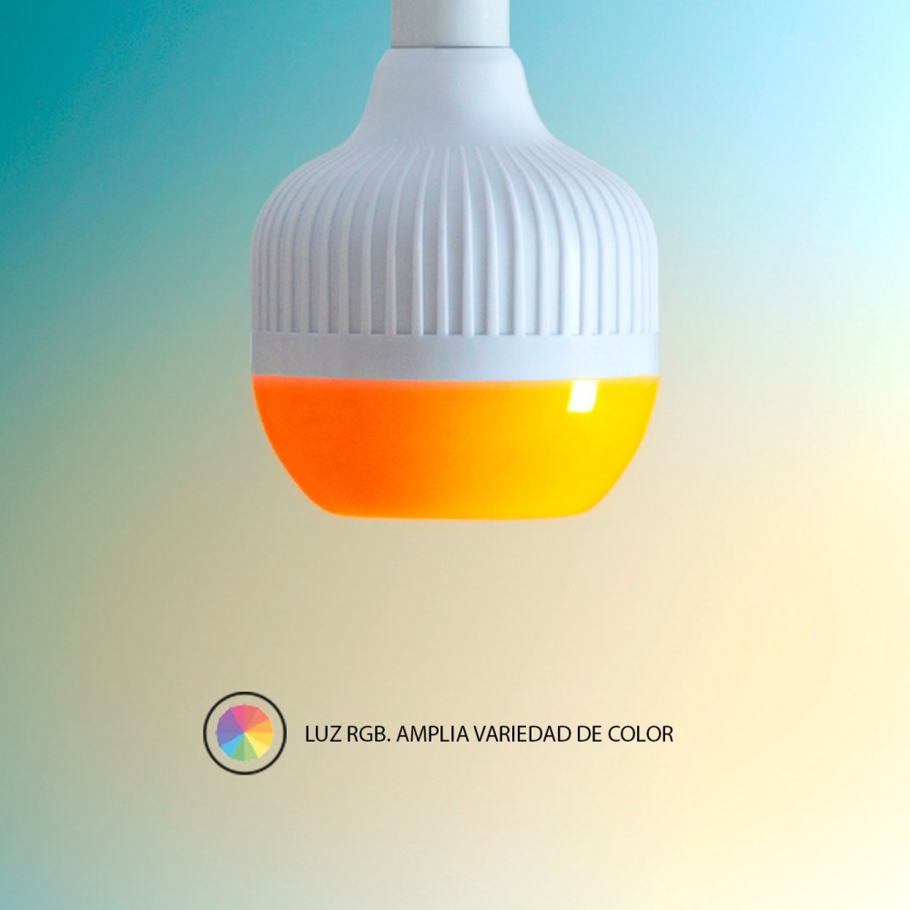 Bombilla Musical Led Colores Con Mando Distancia Conexbluetooth E27 7w ...
