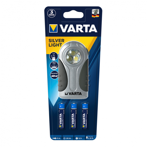Linterna Led Varta 3xlr03 Incluidas Gris 9,8x5,3