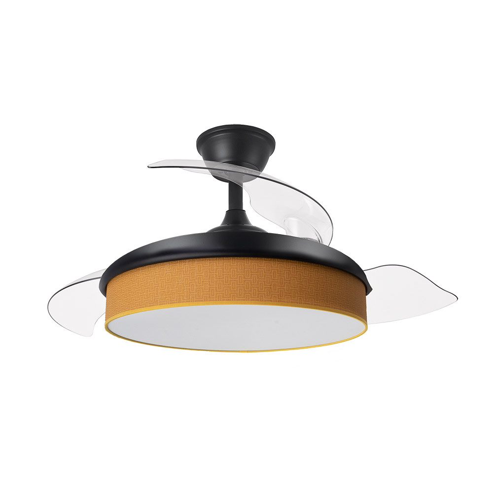 Ventilador Dc Moda 72w Negro/naranja 91d 3aspas 7200lm 3000-4000-6000k ...